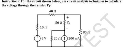 Solved Instructions For The Circuit Shown Below Use Chegg