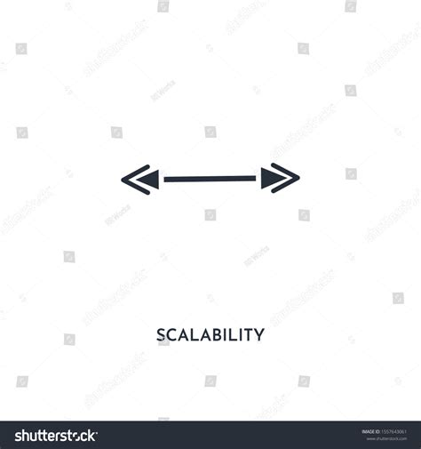 Scalability Icon Simple Element Illustration Isolated Stock Vector