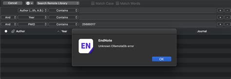 Error Message Endnote General Discourse