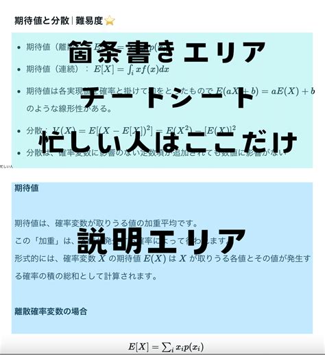 【完全版】統計検定2級チートシート｜青の統計学 Data Science School