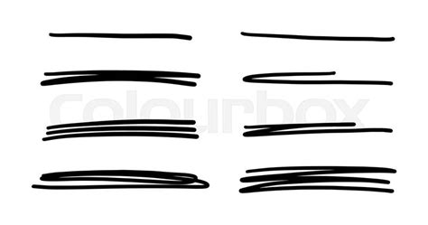 Hand Drawn Scribble Lines Doodle Marker Line Stripes Collec Colourbox