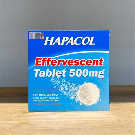 Hapacol Effervescent Tablet 500mg 4 Tablets X 4 Strips Box Shopee Malaysia