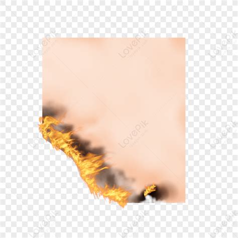 Burning Paper On The Left Sideashtext Box Png Image And Clipart Image