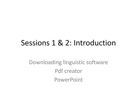 Session 1and2 Ppt