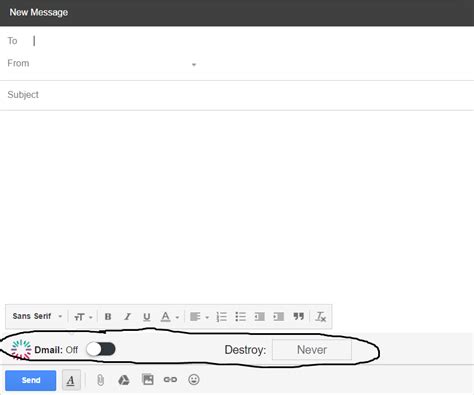 How To Send Auto Delete Email Using Dmail