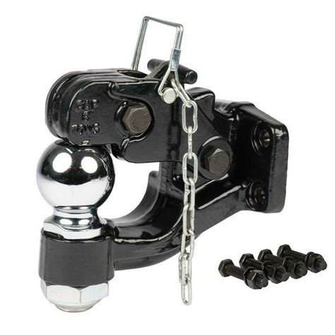 Pintle Hitch With 2 516 Inch Trailer Ball 8 Ton Combination Hitch