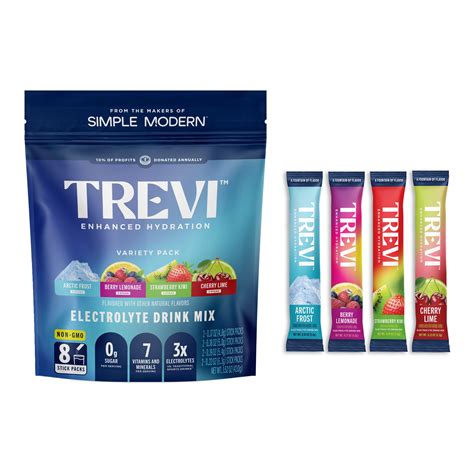 Trevi Everyday Hydration 8 Count Sugar Free Electrolyte Drink Mix