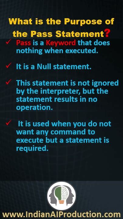 24 What Is The Purpose Of The Pass Statement Python Interview Questions And Answers Youtube