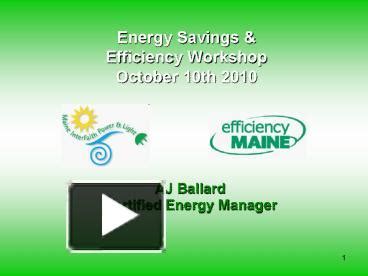 Energy Savings Presentation Free To View
