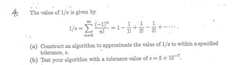 Solved The Value Of E Is Given By Chegg Com