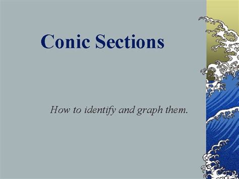 Conic Sections How To Identify And Graph Them