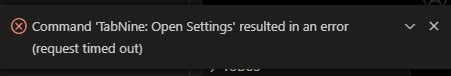 Error Request Timed Out Issue Codota Tabnine Vscode GitHub