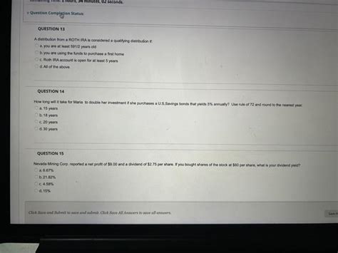 Solved Question Completion Status Question 13 A