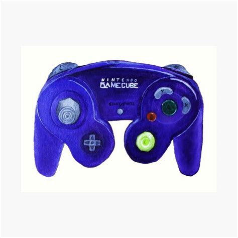 Gamecube Controller Art Prints Redbubble Gamecube Controller Art Prints Redbubble