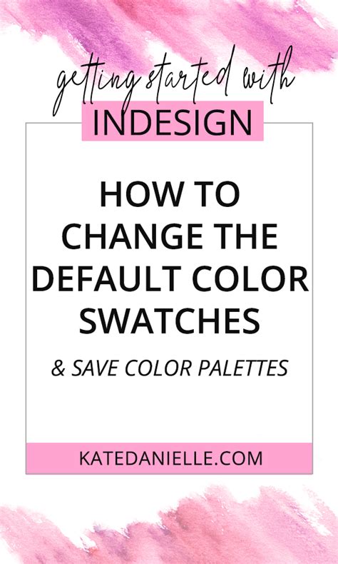 How to Work with Color Swatches in Adobe InDesign en 2024
