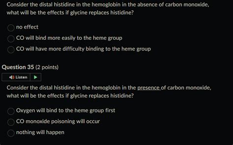 Solved Consider The Distal Histidine In The Hemoglobin In