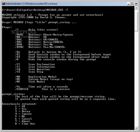 Msgbox Download Softpedia