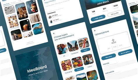 MoodBoard App Template Mood Board UI Design Uizard