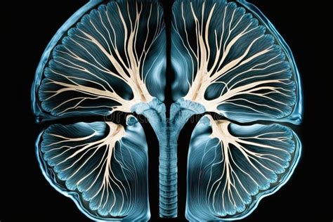 Generative Ai An Illustration Of An Mri Of The Brain Visualization Of Computed Tomography