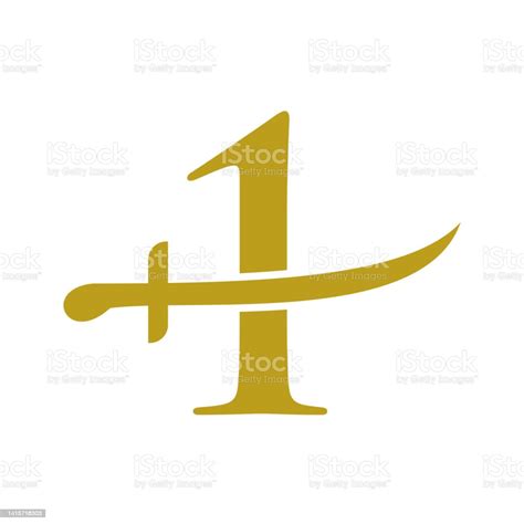 편지 1 검 로고 벡터 템플릿 보호 및 개인 정보 기호를위한 검 아이콘 0명에 대한 스톡 벡터 아트 및 기타 이미지 0명 강철 검 Istock