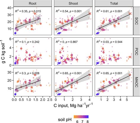 Relationships Between Root Shoot And Total Average C Inputs And Soil Download Scientific