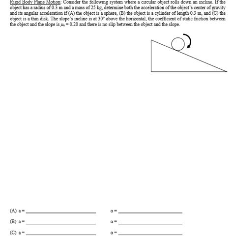 Solved Rigid Body Plane Motion Consider The Following Chegg