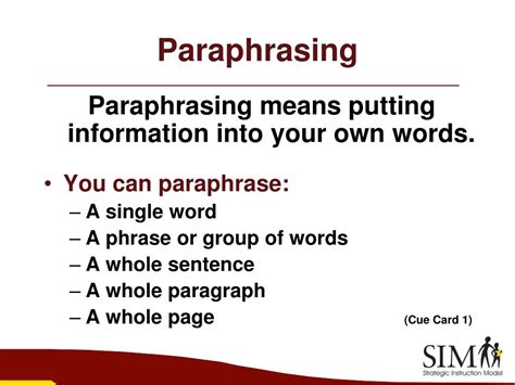 Ppt The Fundamentals Of Summarizing And Paraphrasing Powerpoint