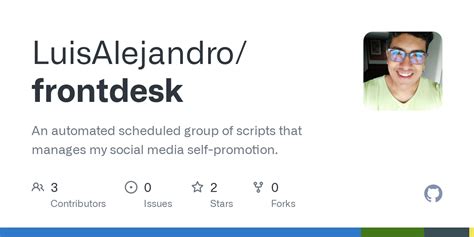 GitHub LuisAlejandro Frontdesk An Automated Scheduled Group Of
