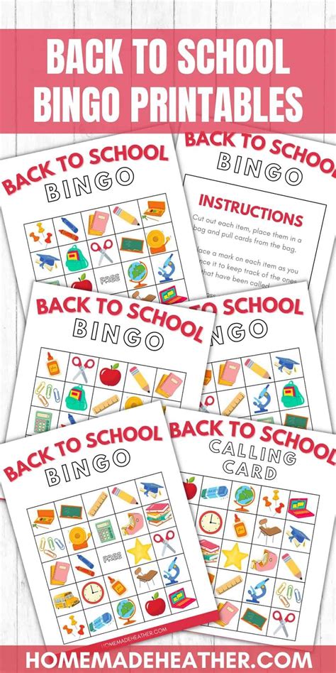 Free Back To School Bingo Printables Artofit
