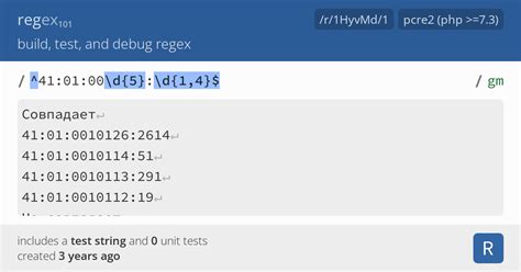 regex101 build test and debug regex