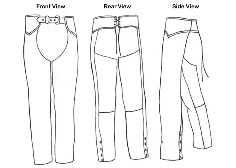 Custom Fit Leather Chaps Pattern Instructions