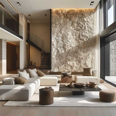 Accentuate Your Living Room With Premium Stone Wall Cladding • 333 Art