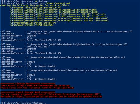 Check Your Environment For The Sunburst Vulnerability Using The New Powershell Script