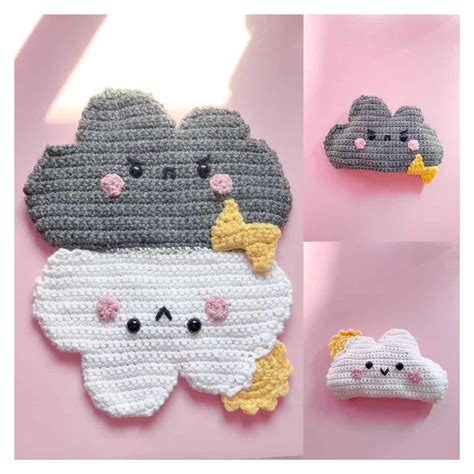 Crochet Amigurumi Cloud Pattern Pattern Cloud Plush Toy Plush Pillow