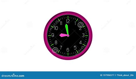 Analog Clock Isolated On White Background Beautiful Analog Clock Over