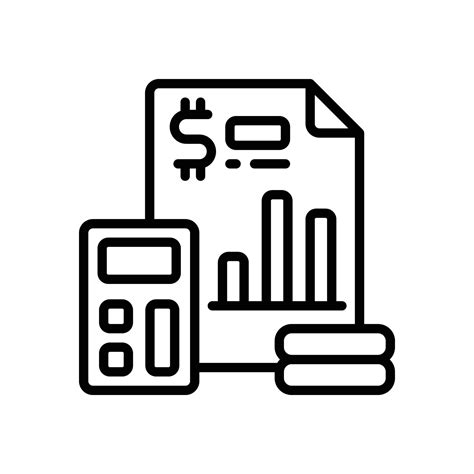 Calculation Icon Vector Line Icon For Your Website Mobile