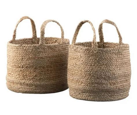 Brown Round Jute Basket At ₹ 650 Piece In Fatehpur Sikri Id 2851674258373