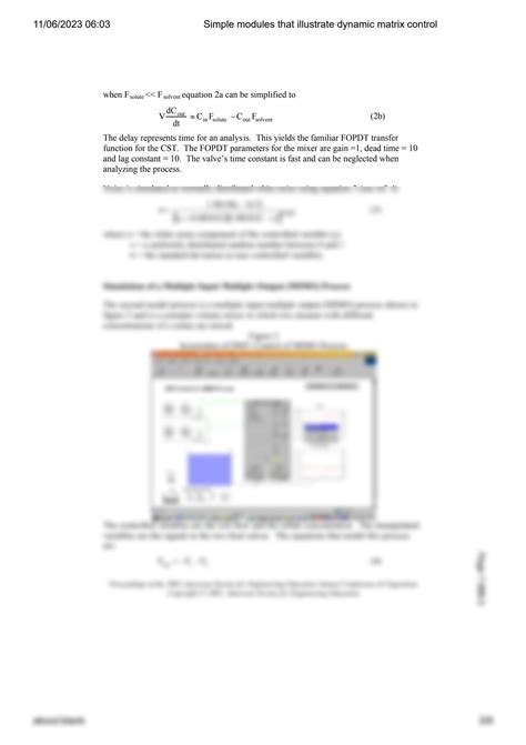 Solution Simple Modules That Illustrate Dynamic Matrix Control Studypool