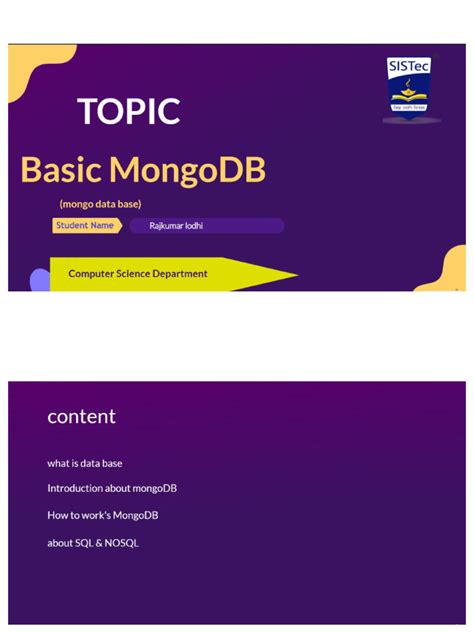 Ppt Of Mongodb Pdf