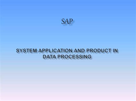 Overview Of Sap Erp Pptx Computing Technology And Computing