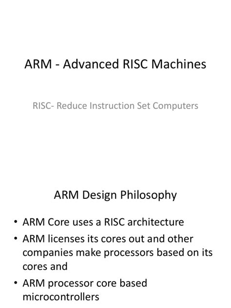 Advanced Risc Machiners Pdf Arm Architecture Central Processing Unit