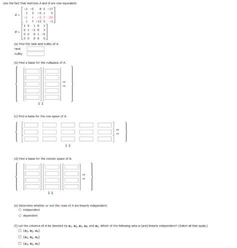 Solved Use The Fact That Matrices A And B Are