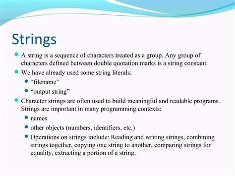 Strings Ppt