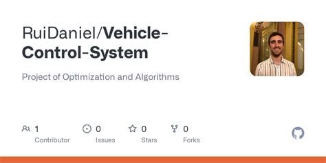 Github Ruidanielvehicle Control System Project Of Optimization And Algorithms