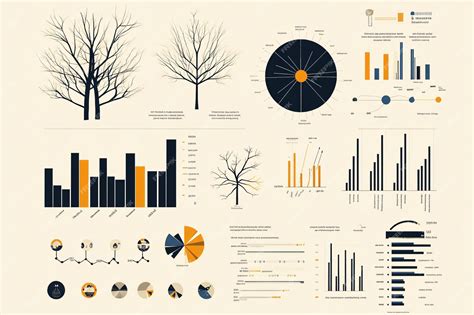 Data Visualization With Tree And Chart Elements Premium Ai Generated