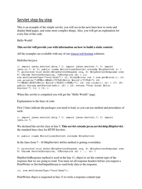 Servlet Step Pdf Java Servlet Hypertext