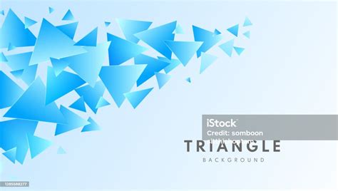 밝은 파란색 3d 삼각형 요소와 텍스트에 대한 복사 공간을 가진 추상적 인 현대적인 배경 벡터 그림입니다 0명에 대한 스톡 벡터 아트 및 기타 이미지 Istock