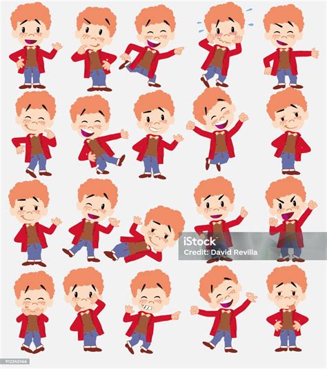 만화 캐릭터 여자 스웨터와 다른 자세 태도와 포즈 벡터 벡터 그림에 다양 한 활동을 하 고 긍정적인 태도에 항상 설정 합니다