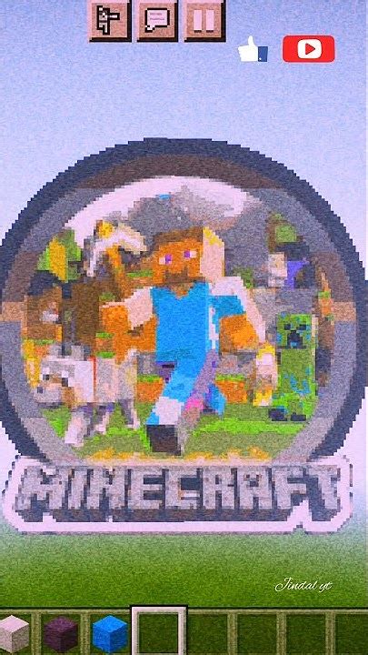 Minecraft Circle Frame Pixel Art Make In Minecraft Shorts Minecraft