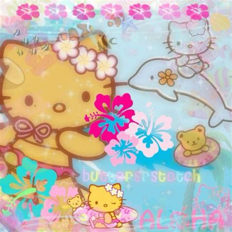 Hawaiian Hk 🦢🌺🐬 Hello Kitty Iphone Wallpaper Hello Kitty Backgrounds